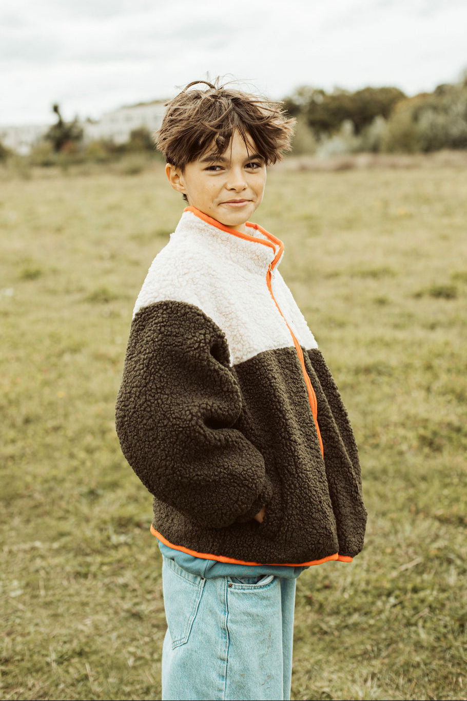 little teddy SUN JACKET - orange | ella and rapha - antwerp