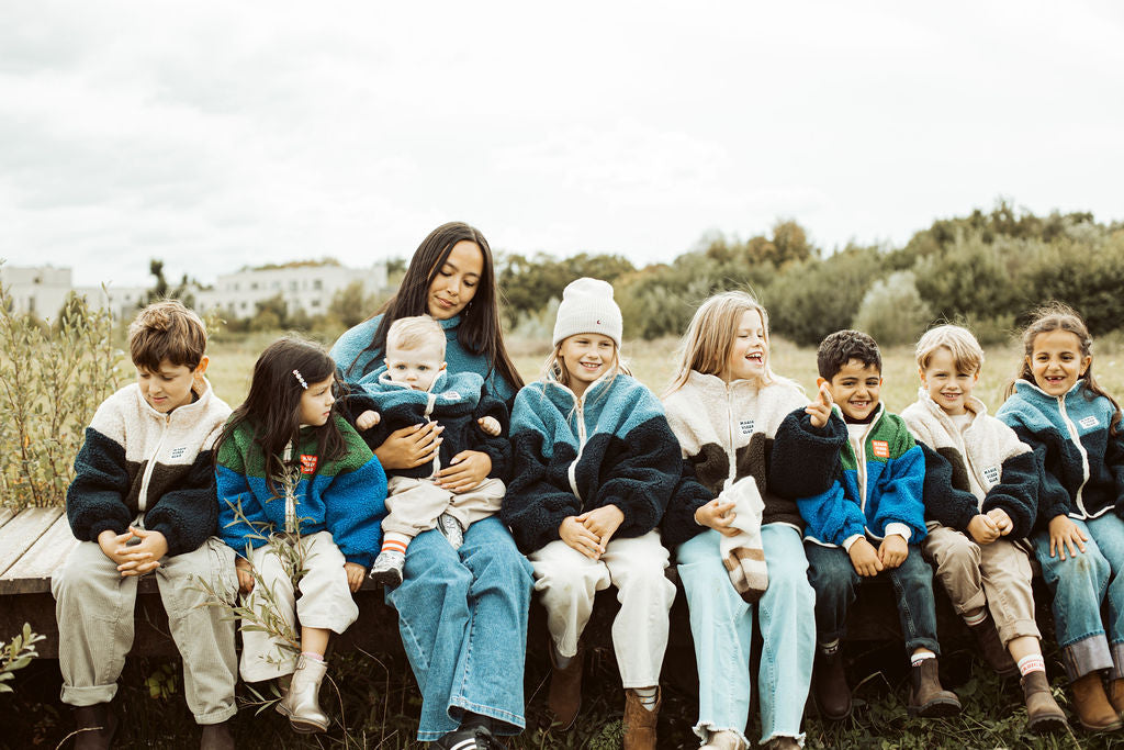 women teddy SMILEY JACKET - bright blue | ella and rapha – antwerp – ella and rapha - antwerp