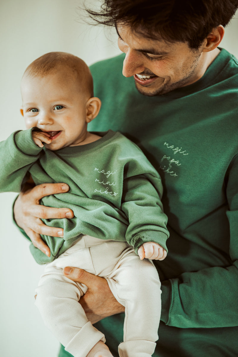 elle and rapha - twinning sweaters - pine green PAPA – ella and rapha ...