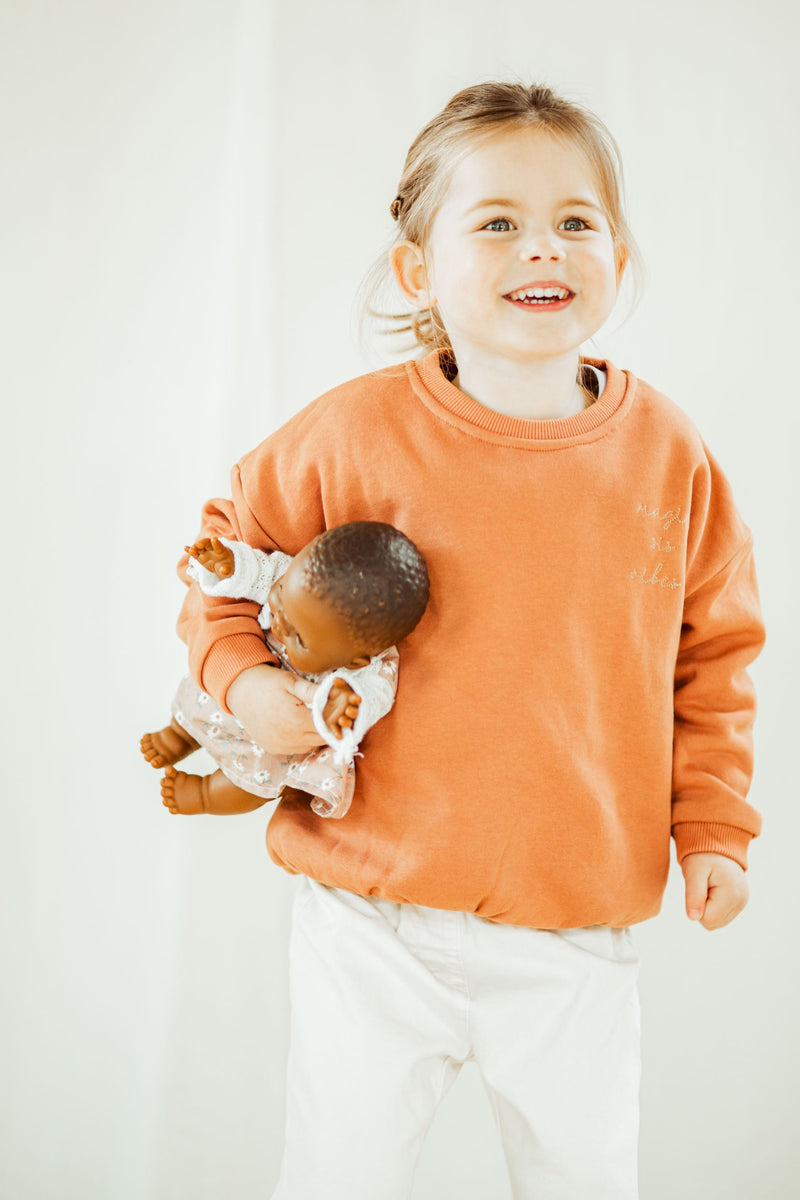 elle and rapha - twinning sweaters - brick dust SIS – ella and rapha ...